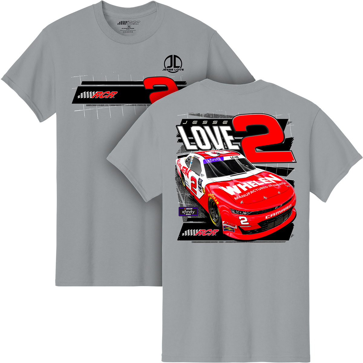 Jesse Love Whelen Car No. 2 Gravel 2-Spot Tee – RCR Museum & Team Store