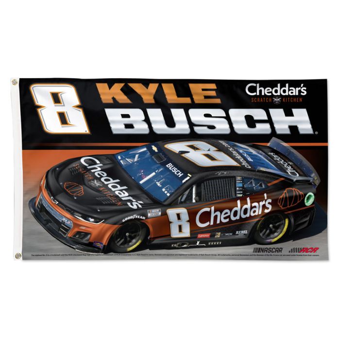 Kyle Busch 2025 Cheddar's Deluxe 3' x 5' Flag – RCR Museum & Team Store