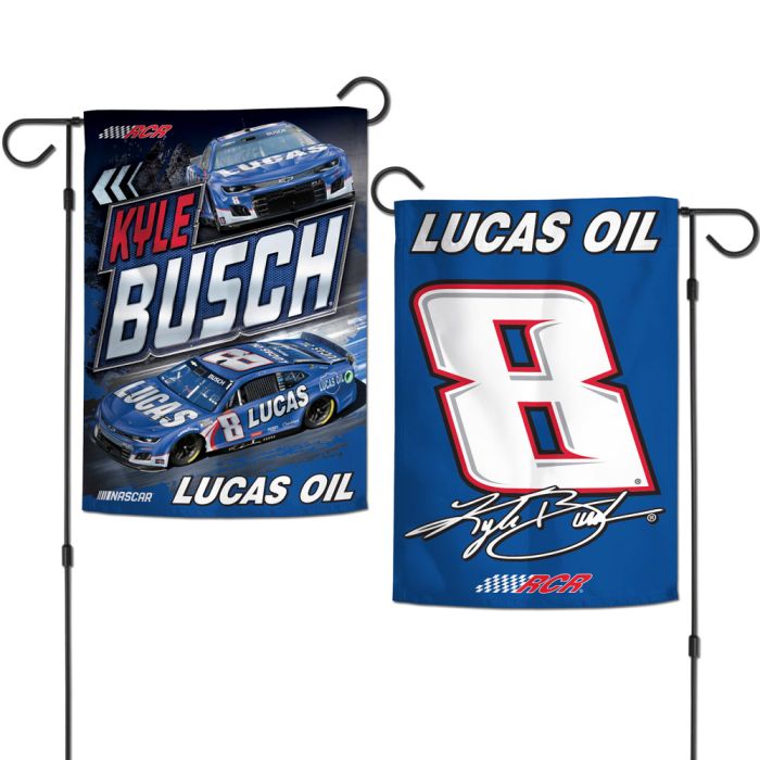Kyle Busch 2025 Lucas Oil 2-Sided 12.5" x 18" Garden Flag – RCR Museum ...