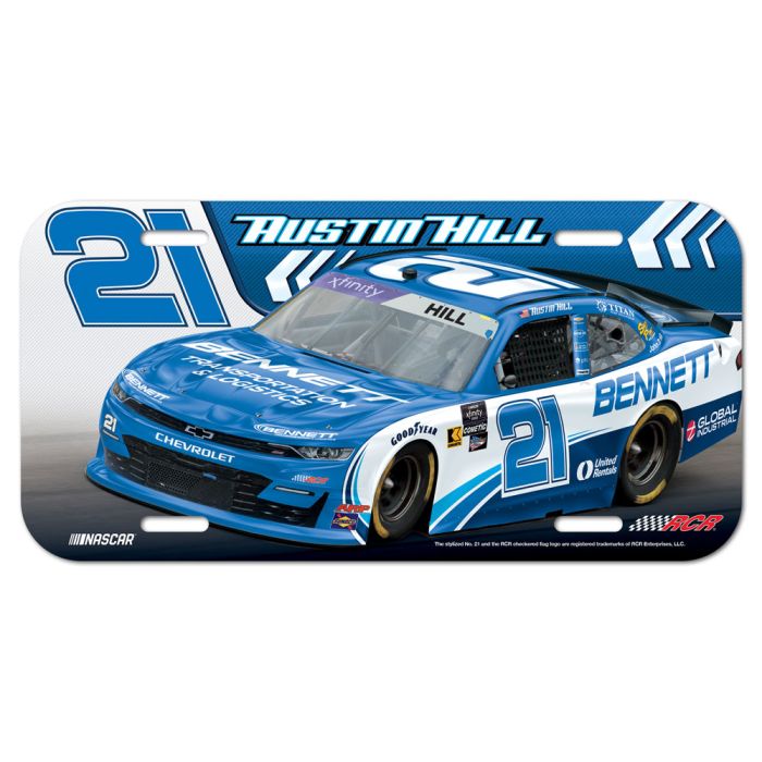 Austin Hill 2025 Bennett Plastic License Plate – RCR Museum & Team Store