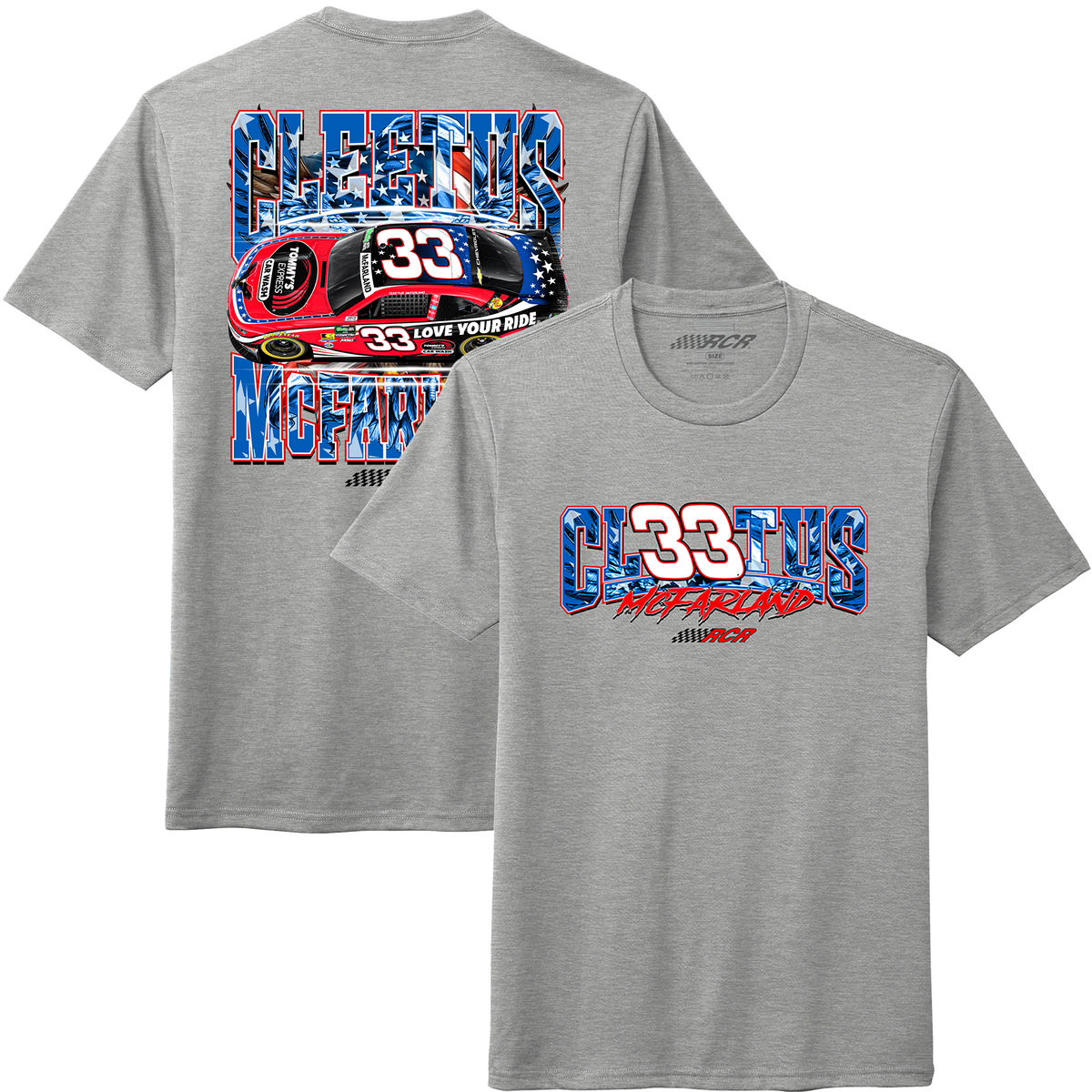 Cleetus McFarland RCR No. 33 Car 2-Spot Tee – RCR Museum & Team Store