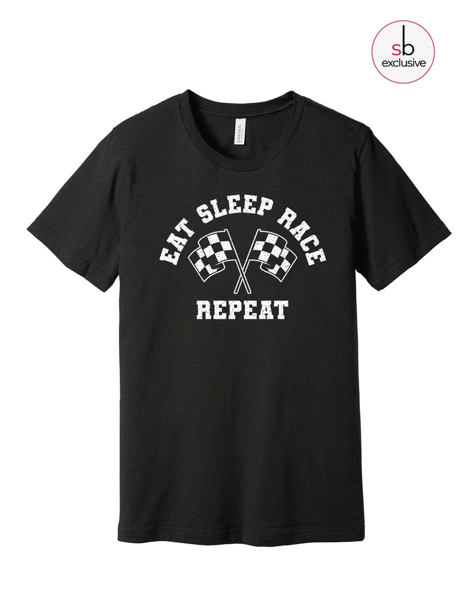 SSB Eat, Sleep, Race, Repeat Tee – RCR Museum & Team Store