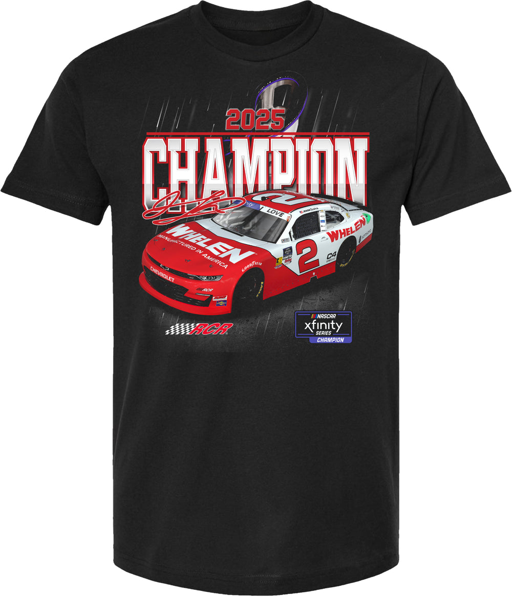 Jesse Love 2025 NASCAR Xfinity Series Champion One-Spot Tee *PRE-ORDER – RCR Museum & Team Store
