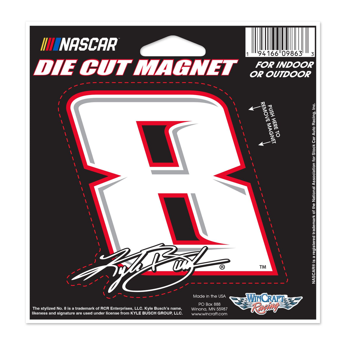 Kyle Busch No. 8 Die-Cut Magnet – RCR Museum & Team Store